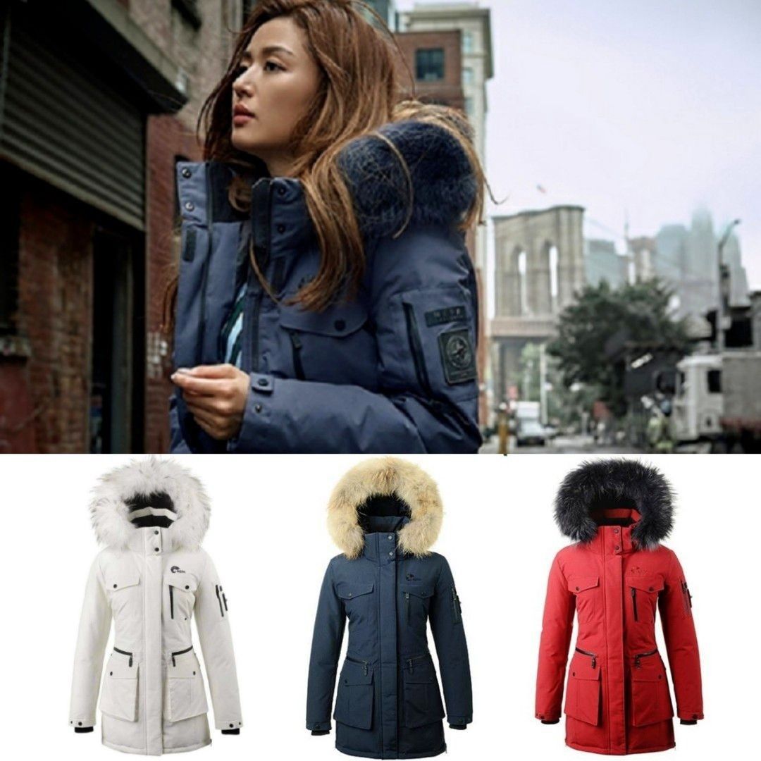 全智賢同款 韓國 NEPA 羽絨 中長版 dark navy 羽絨 90%鵝絨 保暖 羽絨外套 NEPA Down Jacket, 女裝 ...