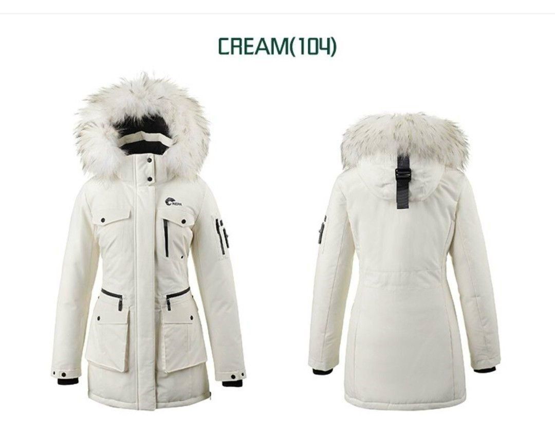 全智賢同款 韓國 NEPA 羽絨 中長版 dark navy 羽絨 90%鵝絨 保暖 羽絨外套 NEPA Down Jacket, 女裝 ...