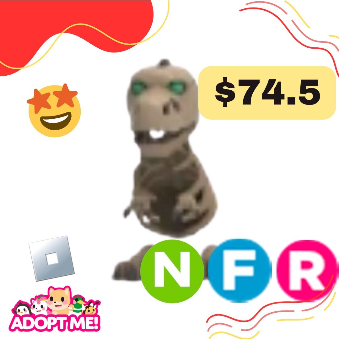 adopt me - NFR SKELE REX, 興趣及遊戲, 玩具 & 遊戲類 - Carousell