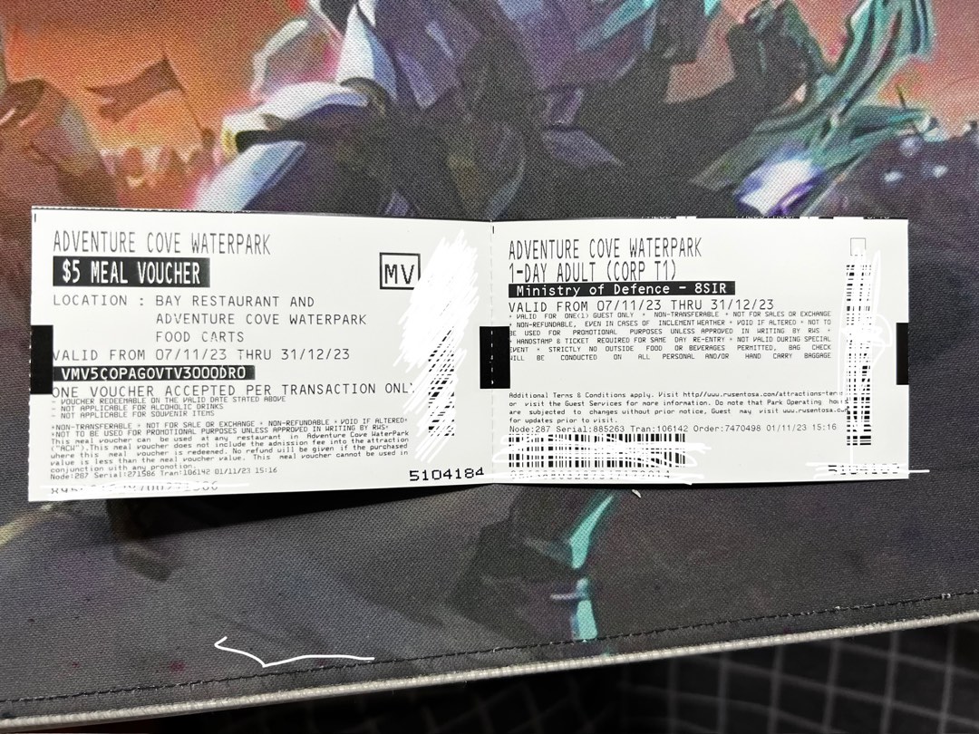 Adventure Cove Waterpark Ticket, Tickets & Vouchers, Local Attractions ...