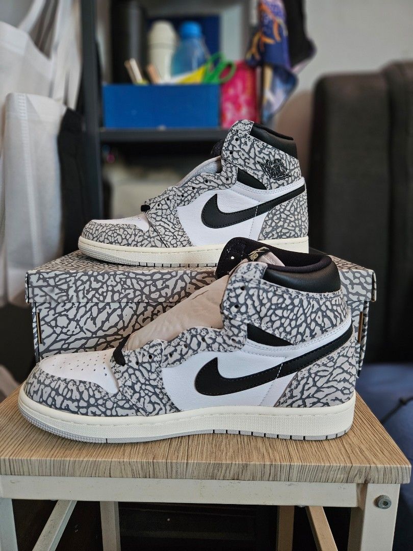 Air Jordan 1 Retro High OG White Cement (Original from Nike Malaysia ...