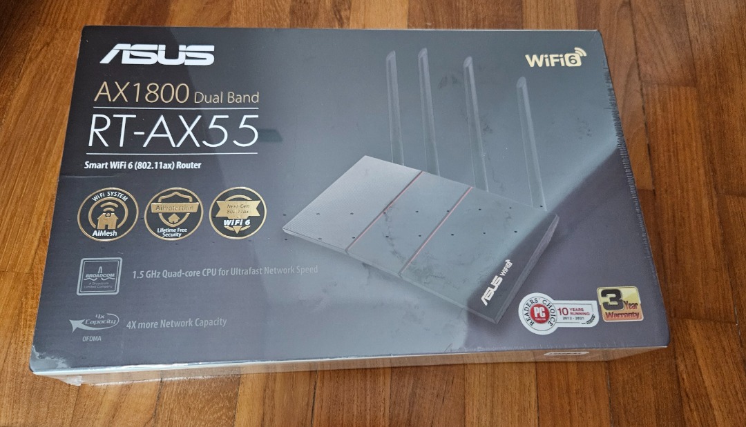 Asus AX1800 router in original box, Computers & Tech, Parts ...
