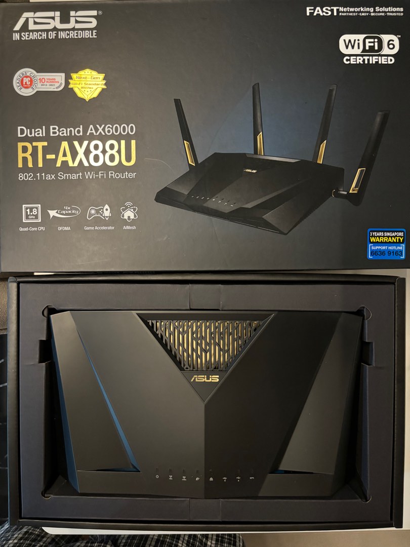 ASUS RT-AX88U AX6000 Dual Band Wifi 6 Gaming Router Local Set Under ...