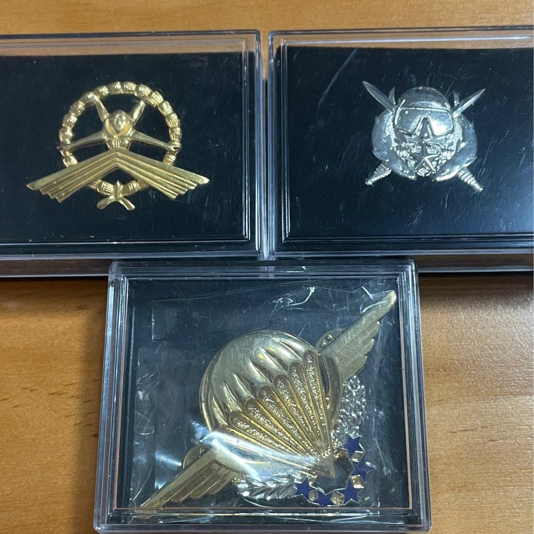 AUTHENTIC FRANCE US BADGES! Foreign qualification badges metal badge ...