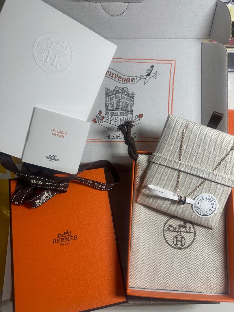 Authentic New Hermes Mini Pop H Pendant necklace, Luxury, Accessories ...