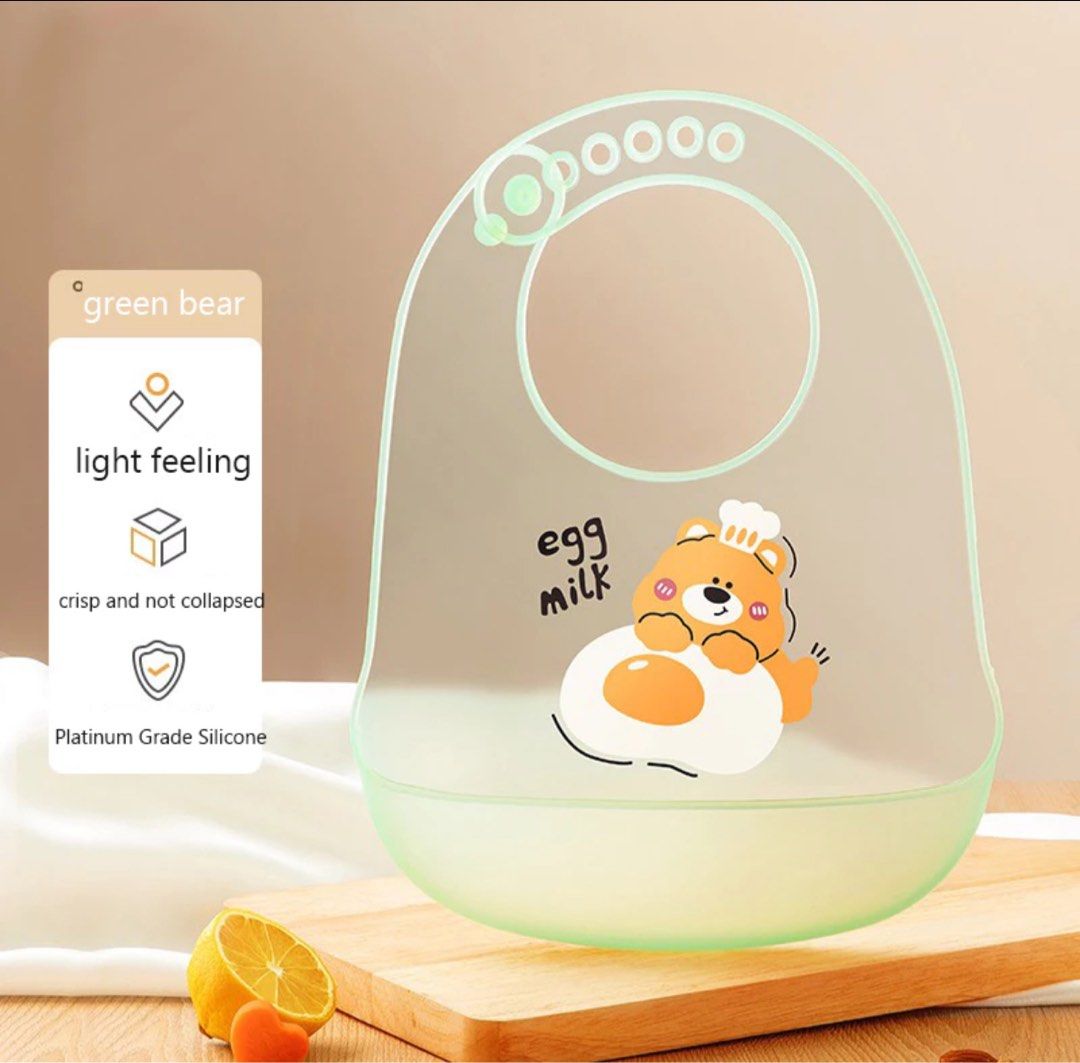(PO) Baby Silicon Bib, Babies & Kids, Nursing & Feeding, Weaning ...