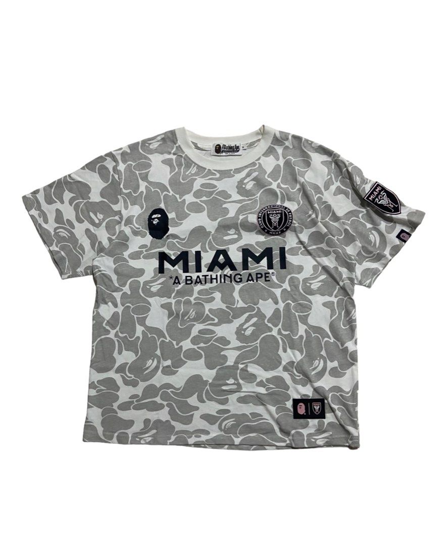 BAPE X INTER MIAMI CF FOOTBALL JERSEY, Men's Fashion, Tops & Sets ...