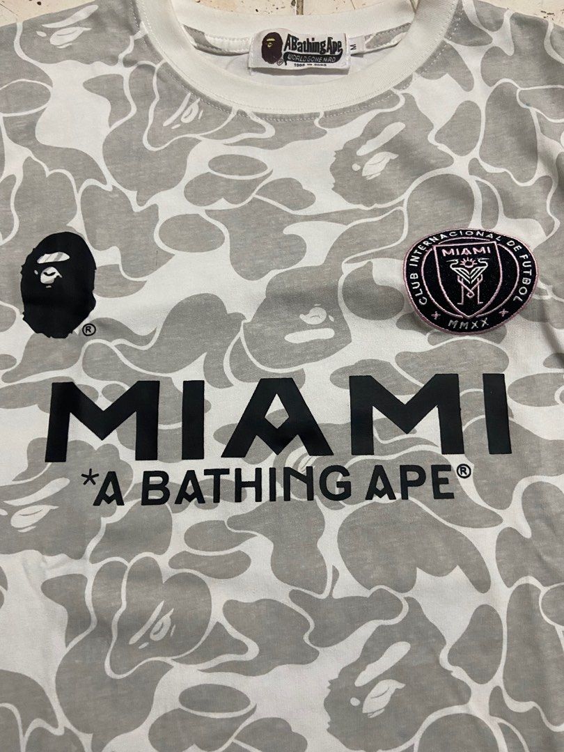 BAPE X INTER MIAMI CF FOOTBALL JERSEY, Men's Fashion, Tops & Sets ...