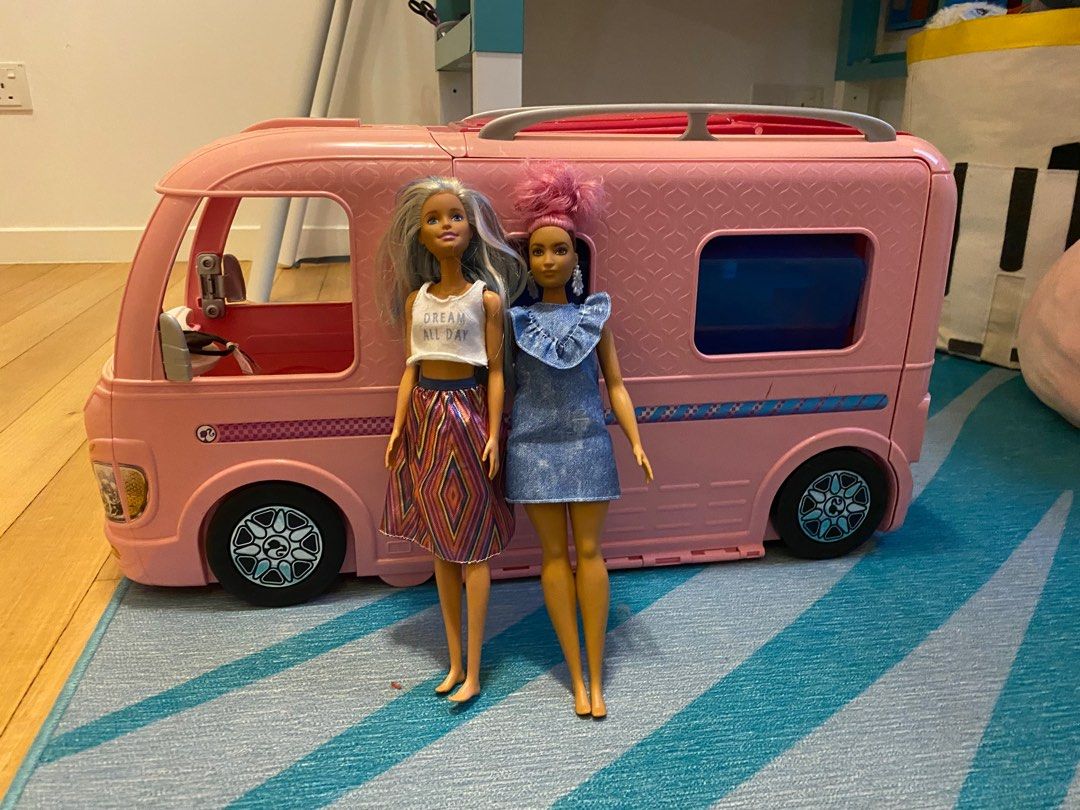 Barbie Camper Van with Two designer Barbies, Hobbies & Toys, Toys ...