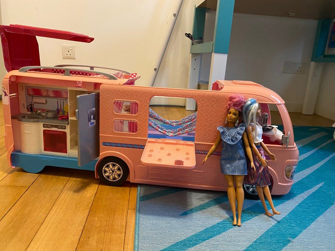 Barbie Camper Van with Two designer Barbies, Hobbies & Toys, Toys ...