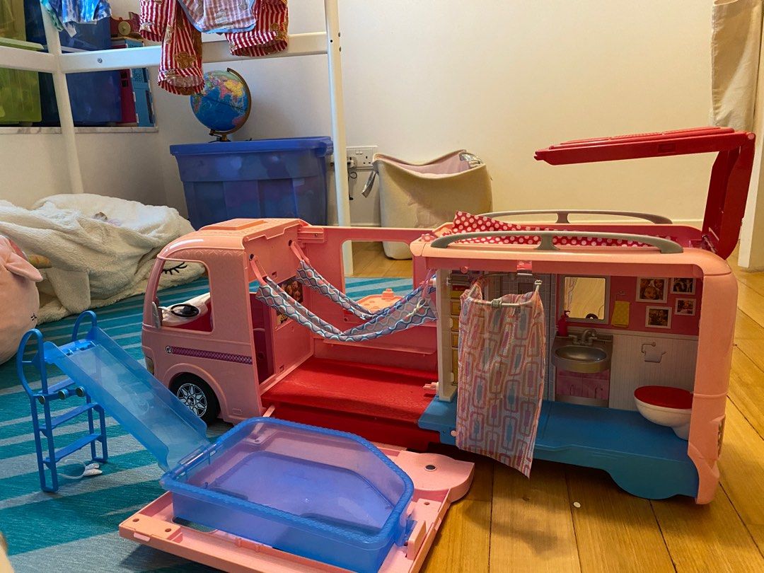 Barbie Camper Van with Two designer Barbies, Hobbies & Toys, Toys ...