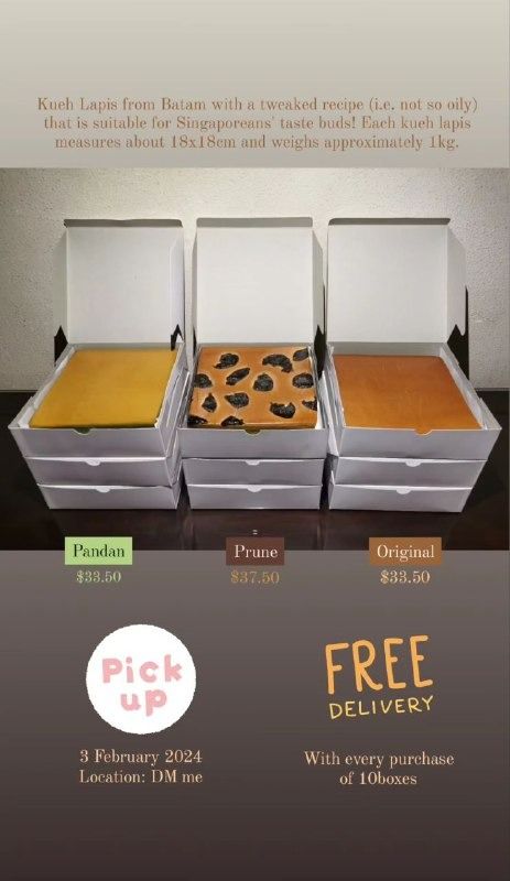 Batam Kueh Lapis, Food & Drinks, Homemade Bakes on Carousell