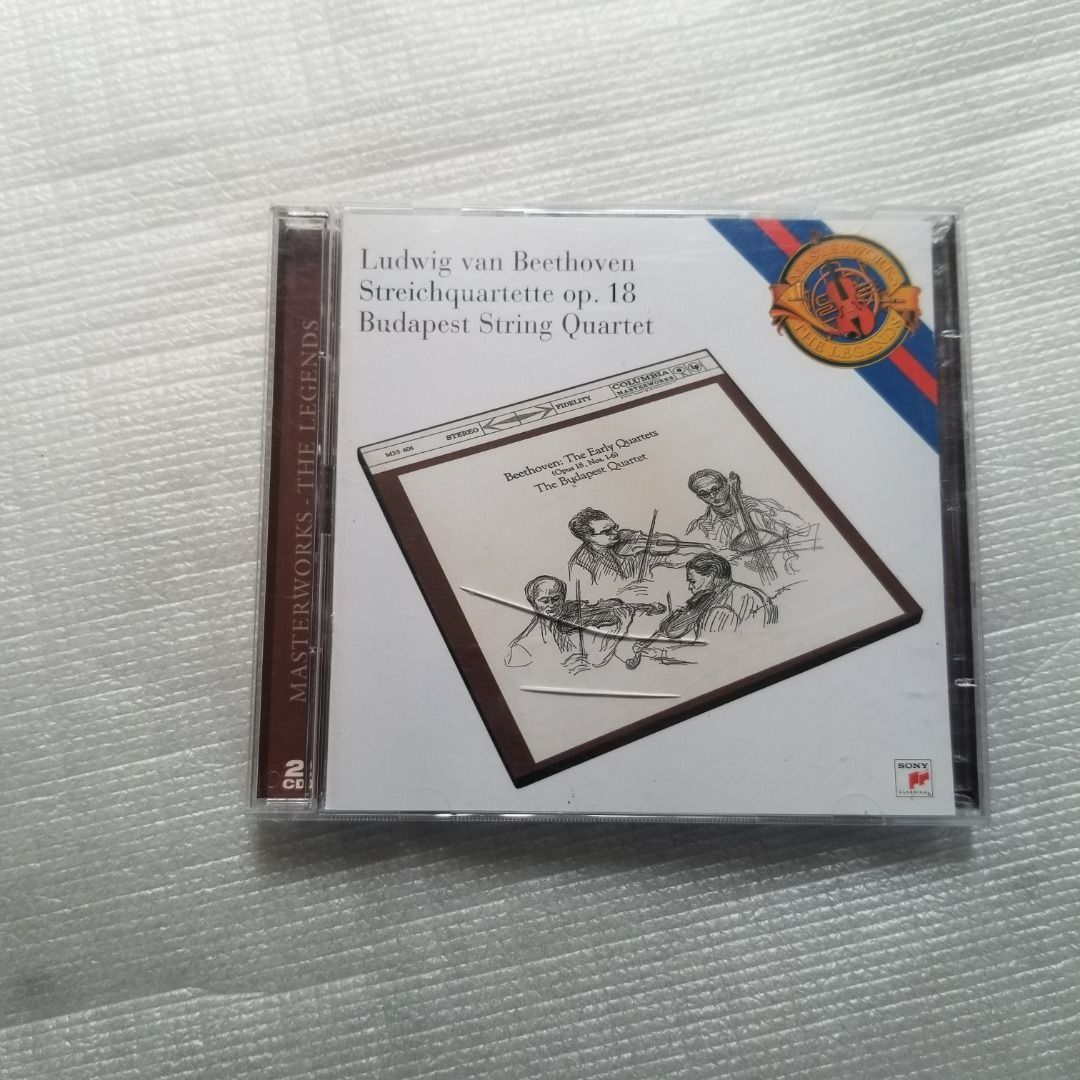 Beethoven – String Quartets, op.18 / Budapest String Quartet / Sony奧地利版2CD, 興趣及遊戲, 音樂、樂器 & 配件 ...