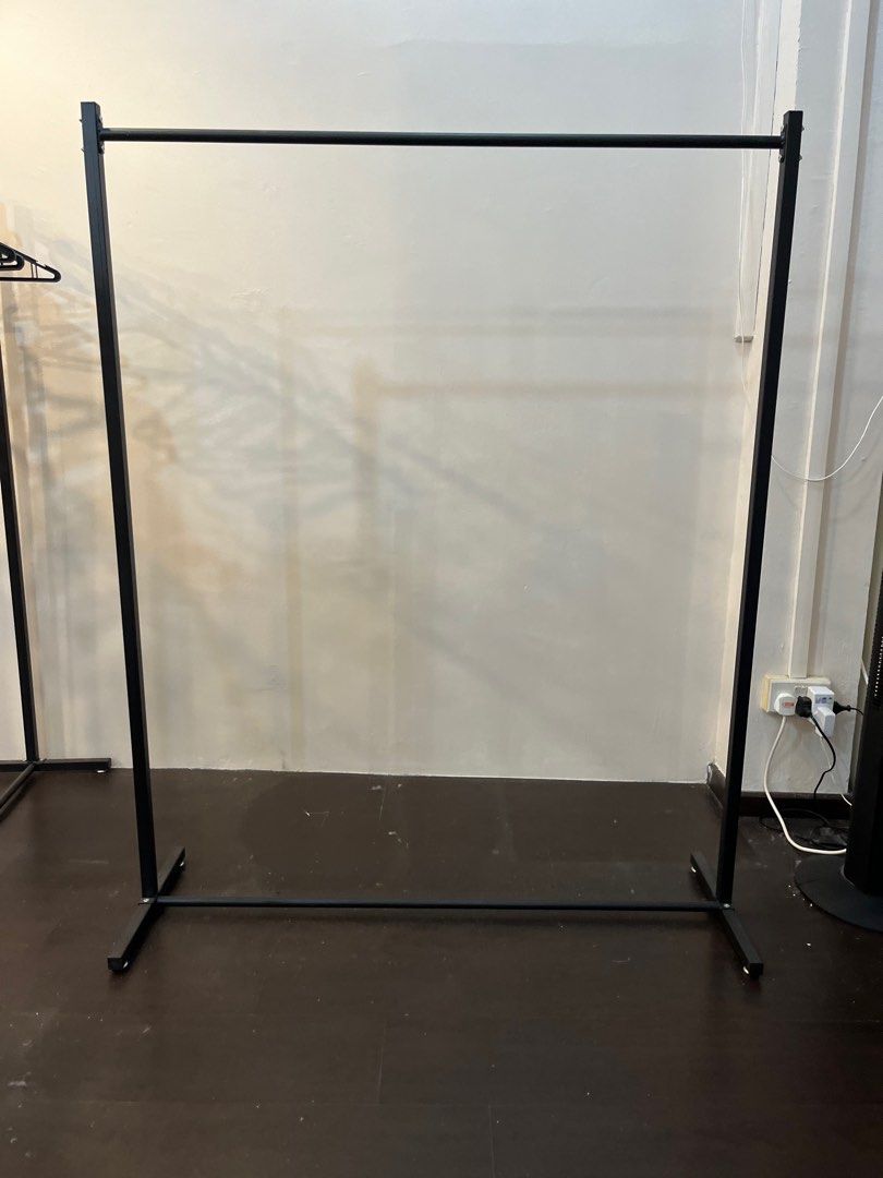 Black Metal Clothes Rack, Furniture & Home Living, Home Improvement ...