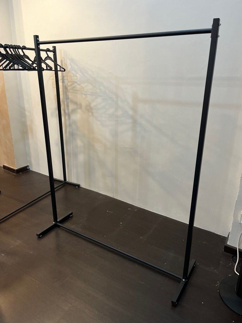 Black Metal Clothes Rack, Furniture & Home Living, Home Improvement ...