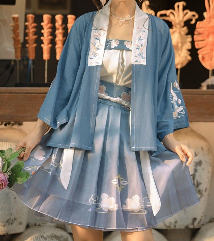Blue Hanfu (Short Ver.), Women's Fashion, Dresses & Sets, Traditional ...