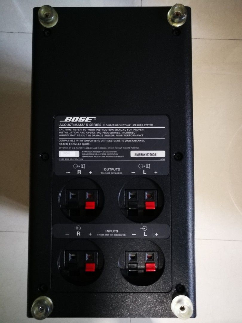 Bose AM5 series 2 speaker system with single cube speaker, Audio, Soundbars, Speakers ...