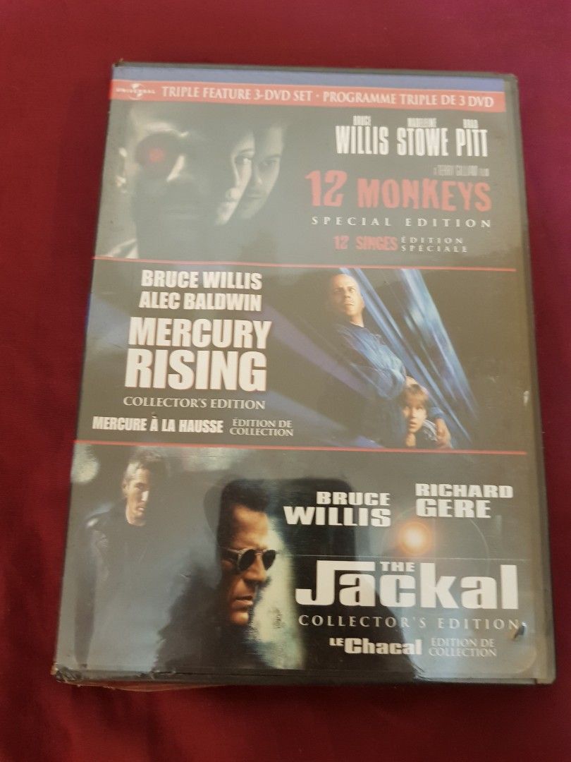 (Brand New) Bruce Willis Triple Feature 12 Monkeys/Mercury Rising/The ...