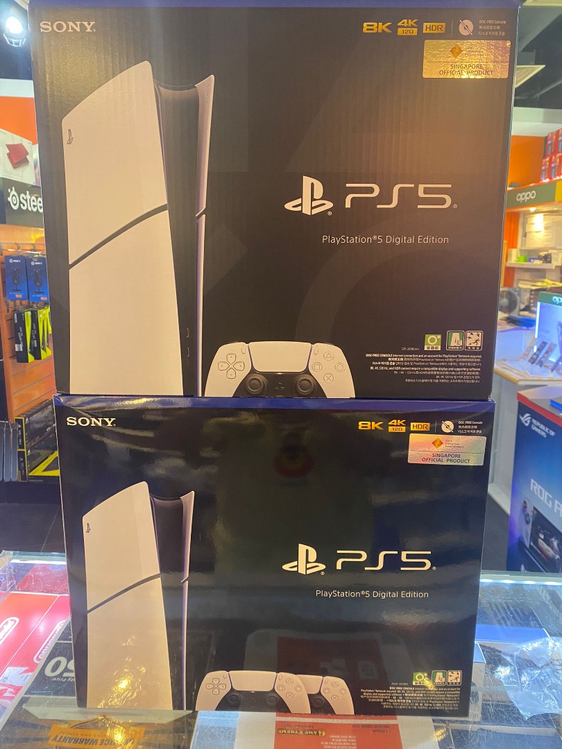 Brand New Sony PS5 Slim Digital Set 1TB and PS5 Slim Digital with 2 controller Bundle, Video ...