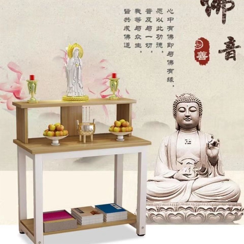 Buddhist Shrine Table Household Worship Table God Of Wealth Incen ...