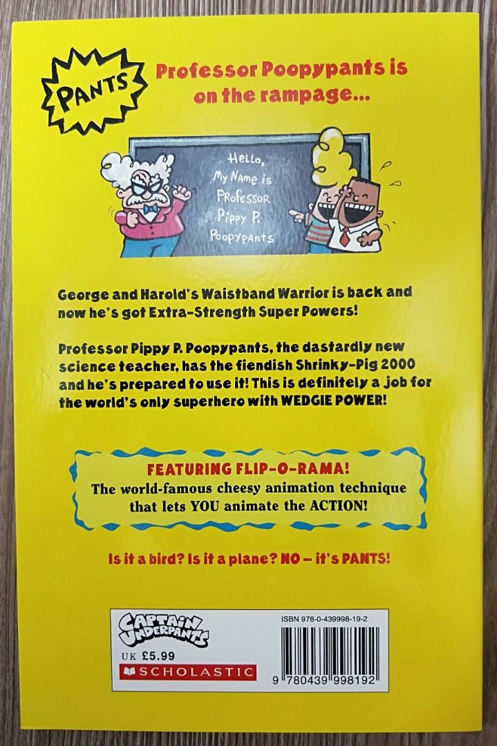 Captain Underpants and the Perilous Plot of Professor Poopypants by Dav ...