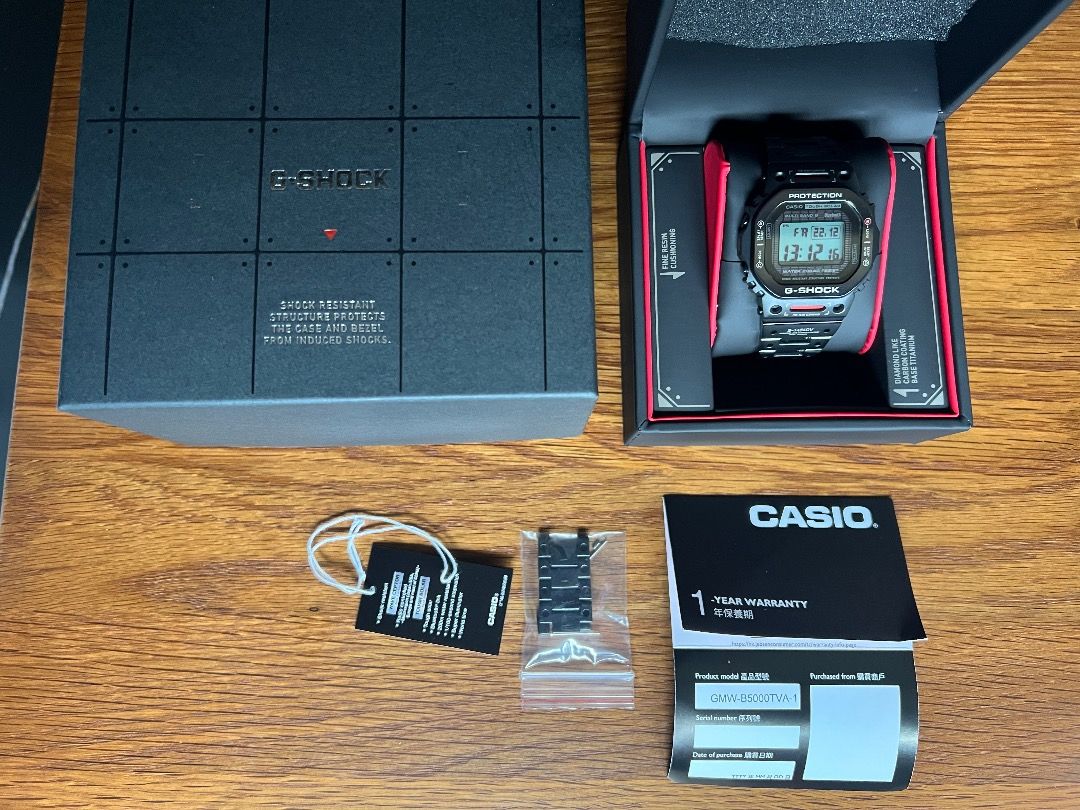Casio G-Shock 3459 GMW-B5000TVA-1DR, 男裝, 手錶及配件, 手錶 - Carousell
