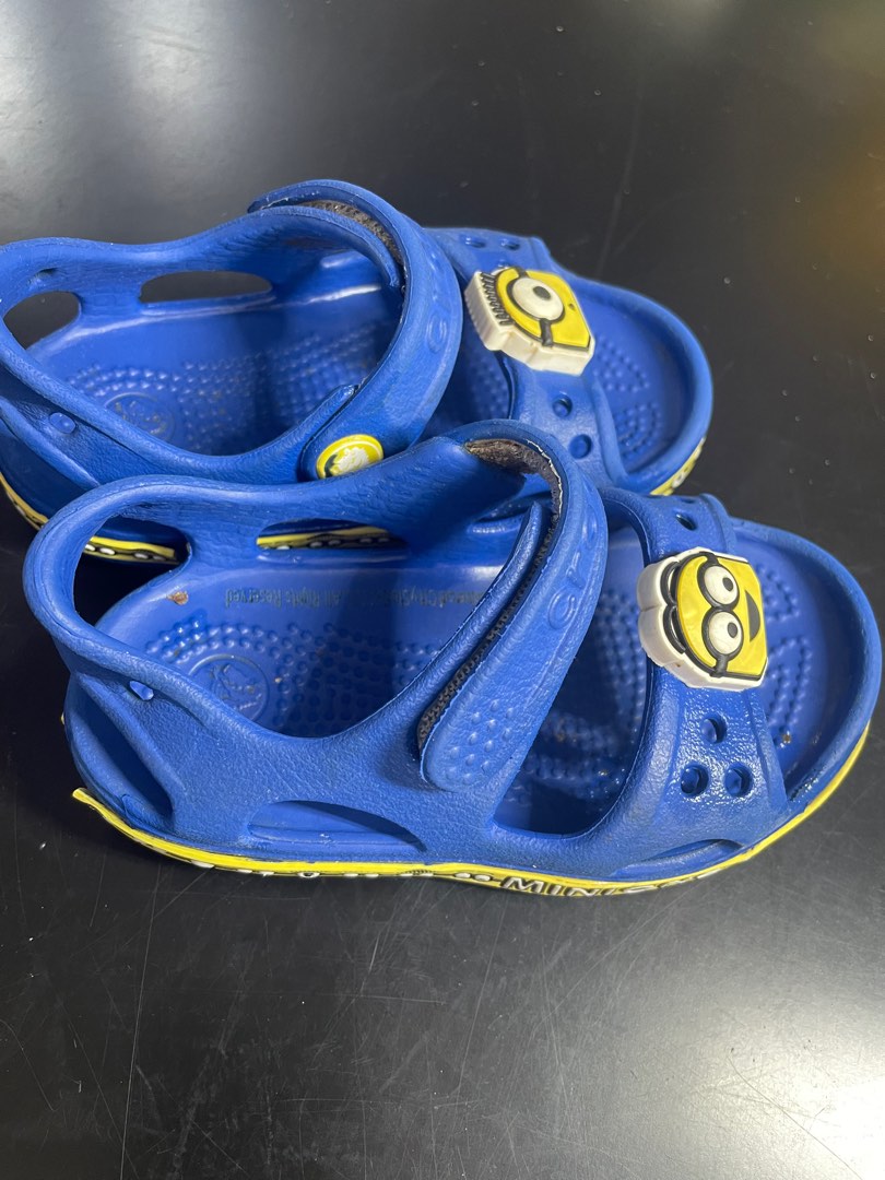 Crocs Deapicable Me Minions Blue Sandals, Babies & Kids, Babies & Kids ...