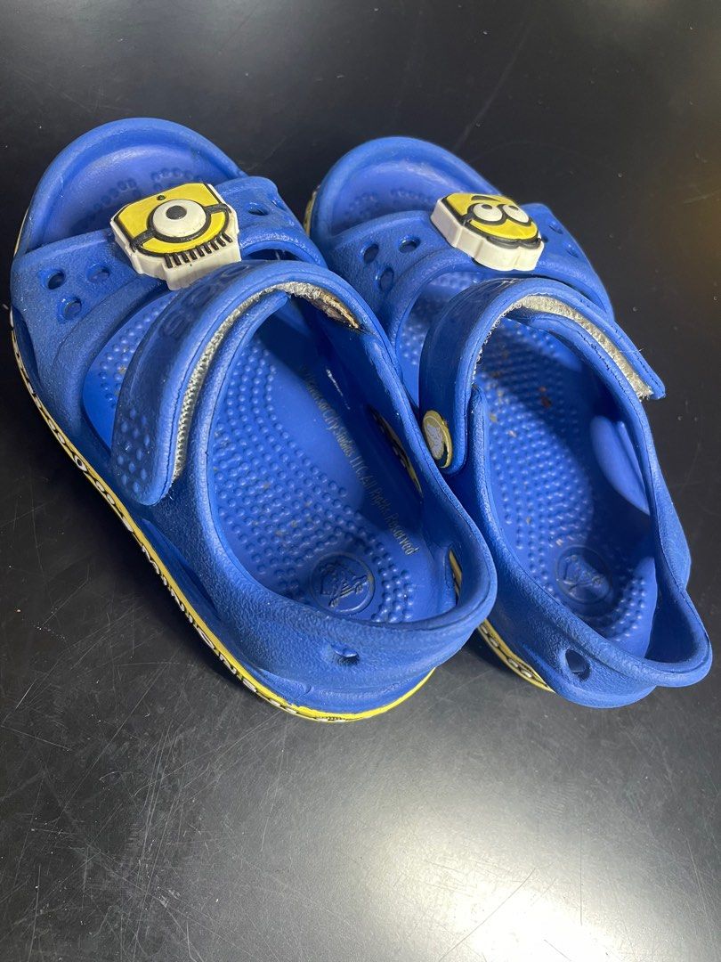 Crocs Deapicable Me Minions Blue Sandals, Babies & Kids, Babies & Kids ...