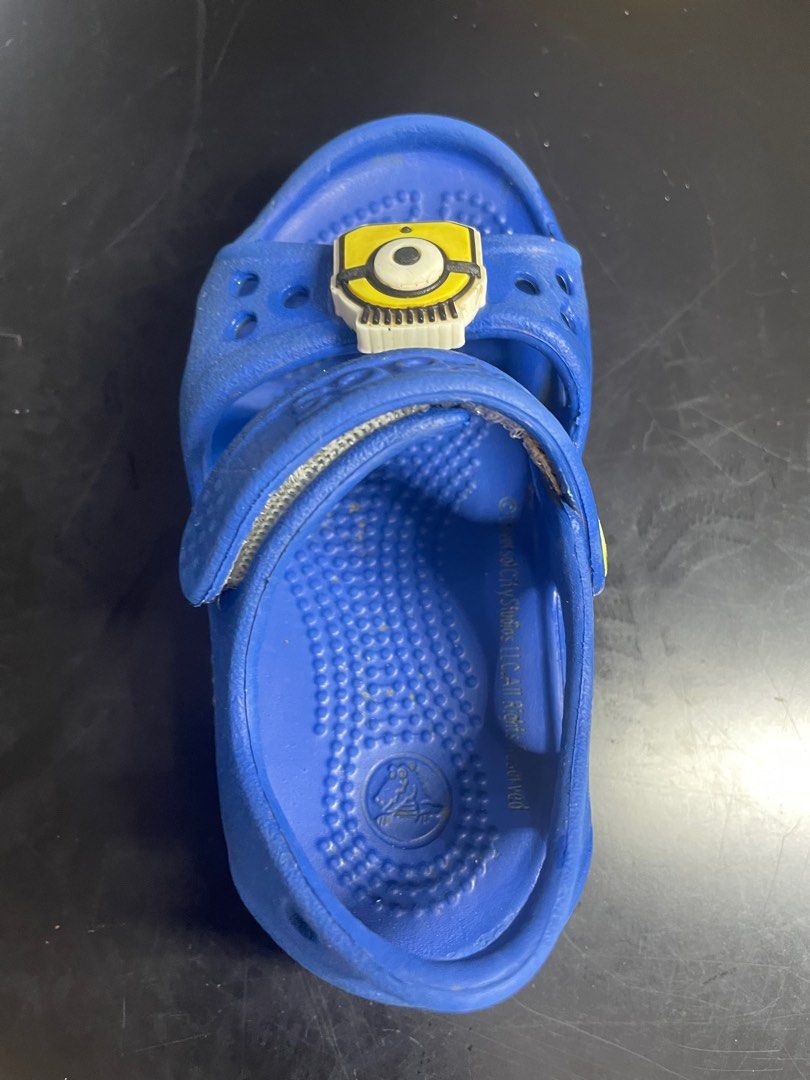 Crocs Deapicable Me Minions Blue Sandals, Babies & Kids, Babies & Kids ...