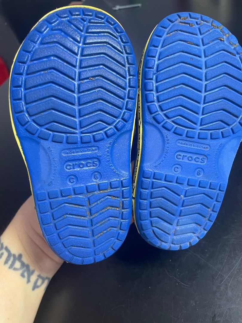 Crocs Deapicable Me Minions Blue Sandals, Babies & Kids, Babies & Kids ...