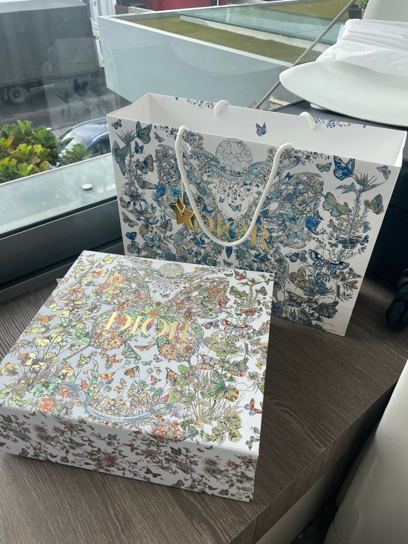 Dior box and paper bag limited edition , Luxury, Accessories on Carousell