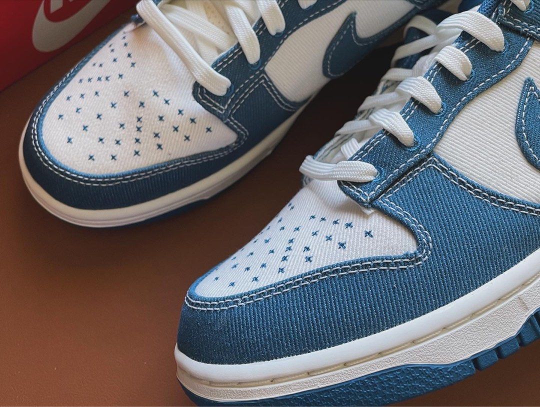Dunk Low Shashiko Industrial Blue, Men's Fashion, Footwear, Sneakers on ...