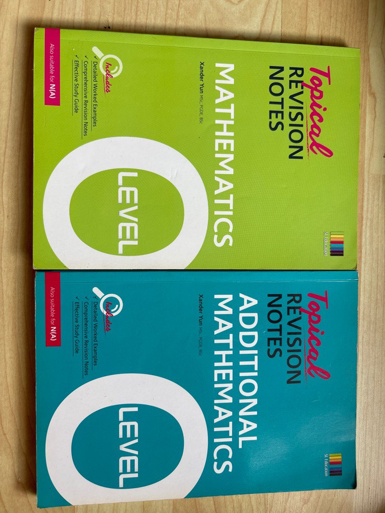 E Math And A Math O Level Topical Revision Notes Hobbies And Toys Books
