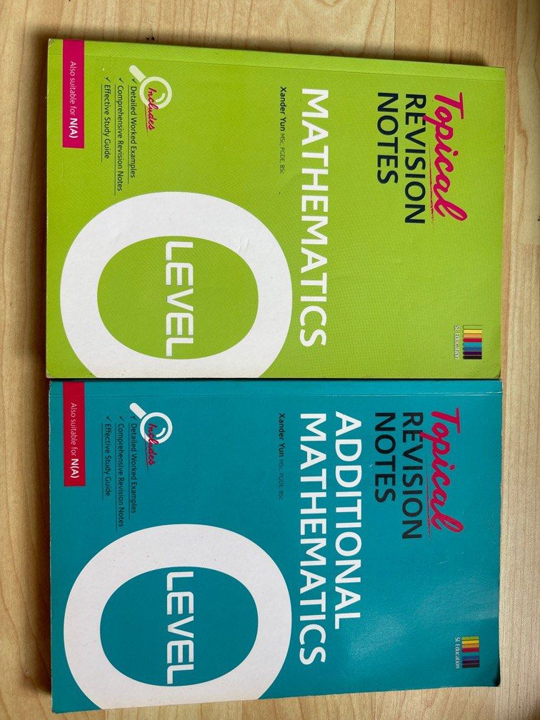 E Math & A Math O Level Topical Revision Notes, Hobbies & Toys, Books ...