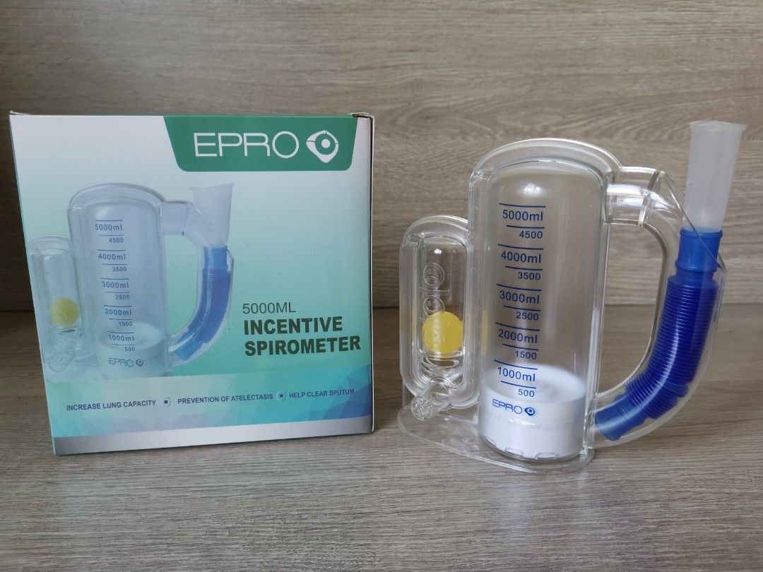 Epro 5000ml Incentive Spirometer, Health & Nutrition, Medical Supplies & Tools on Carousell