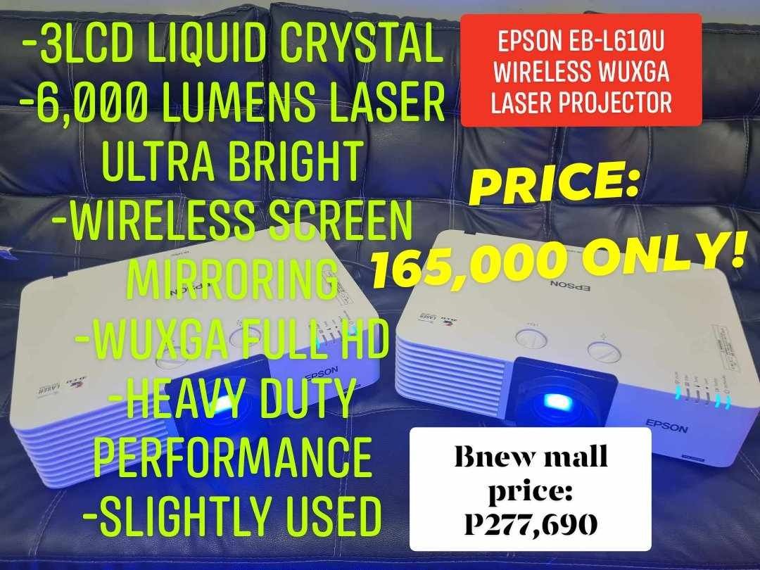 Epson EB-L610u Wireless Laser projector 6000 lumens WUXGA ultra bright ...