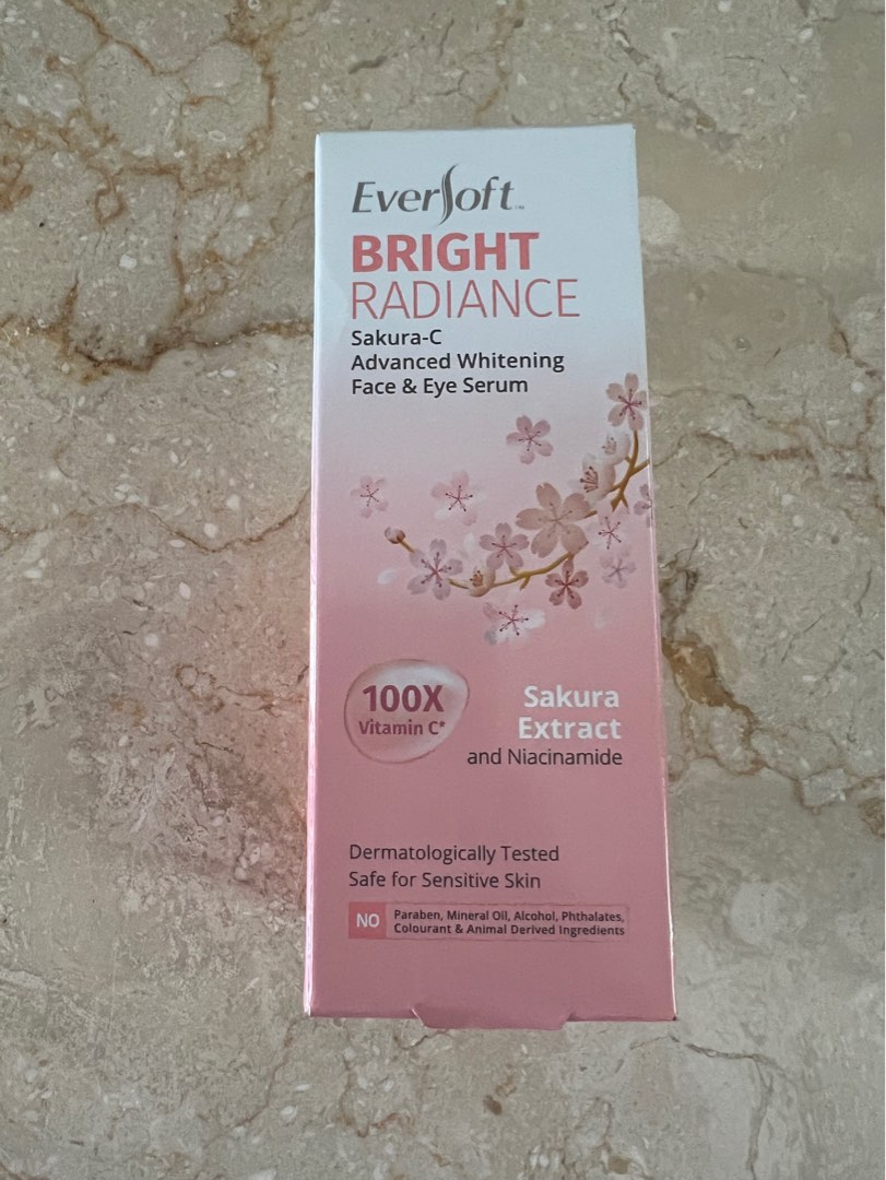 Eversoft bright radiance Sakura c advanced whitening face eye serum skincare lotion treatment ...