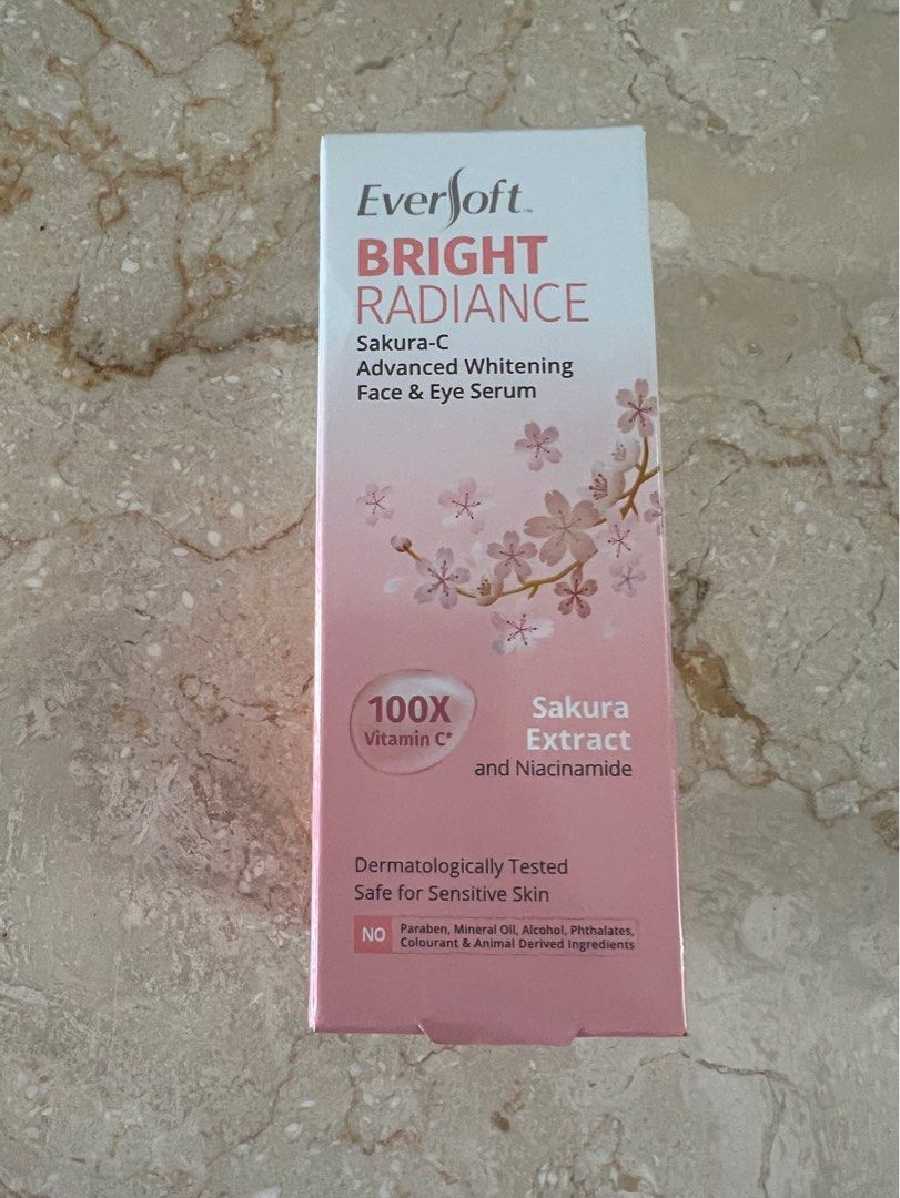 Eversoft bright radiance Sakura c advanced whitening face eye serum skincare lotion treatment ...