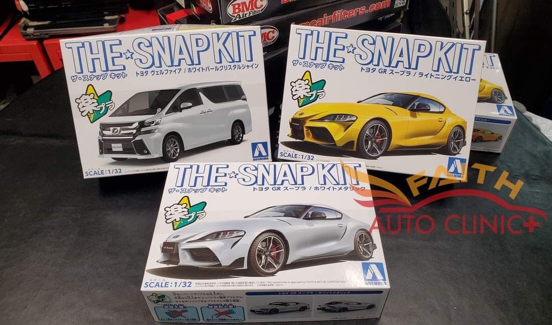 FAC 開業8周年紀念特賣 全新日本 AOSHIMA The Snap Kit 1:32 Toyota Supra / Vellfire 模型 ...