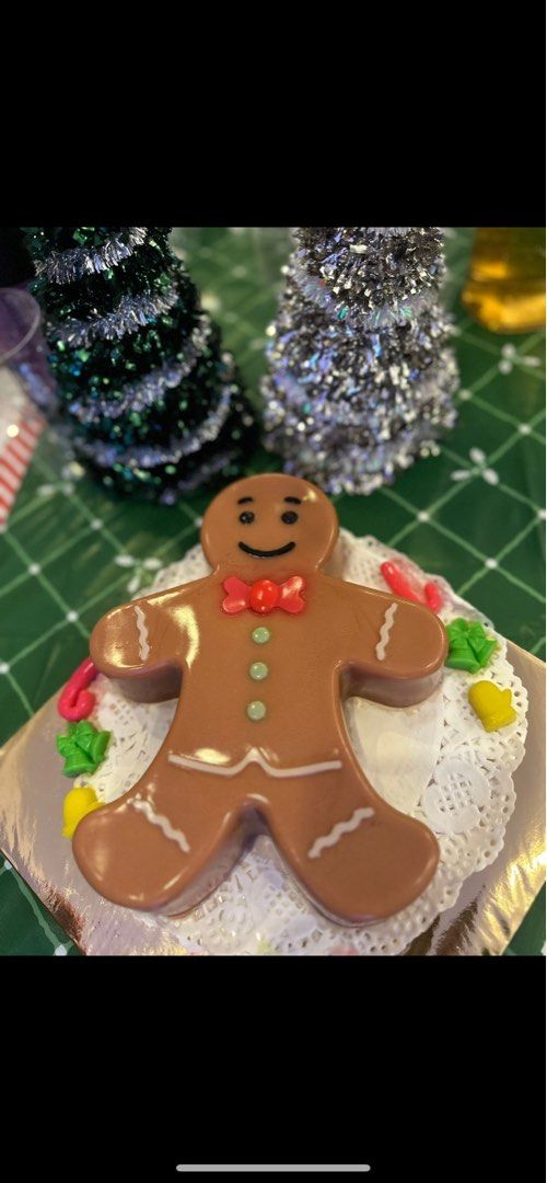 Gingerbread man agar agar cake, Food & Drinks, Homemade Bakes on Carousell