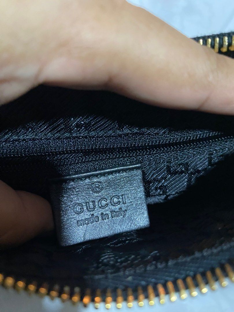 Vintage Gucci Black Leather and Fabric Shoulder Bag , Luxury, Bags ...