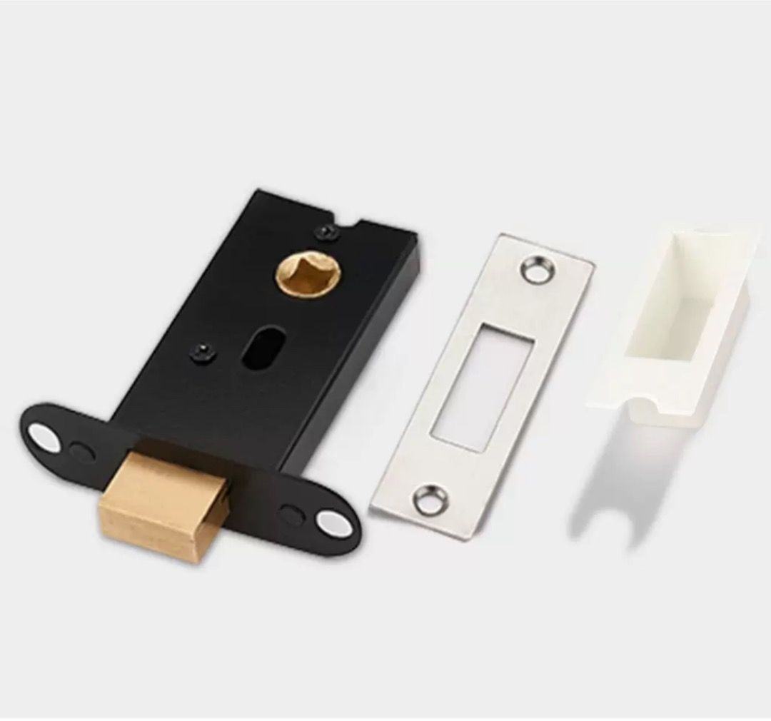 Hidden door lock metal door knob lockset with matching key hole ...