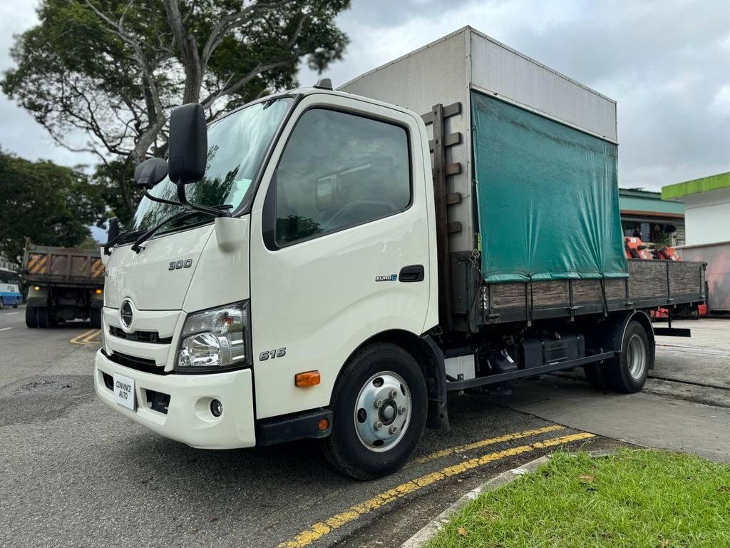 Hino XZU710R 14FT wooden body with retractable canopy Manual, Cars ...