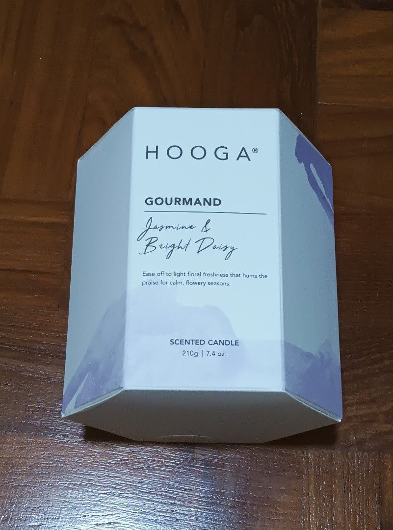 Hooga Scented Candle Gourmand Jasmine & Bright Daisy, Furniture & Home ...