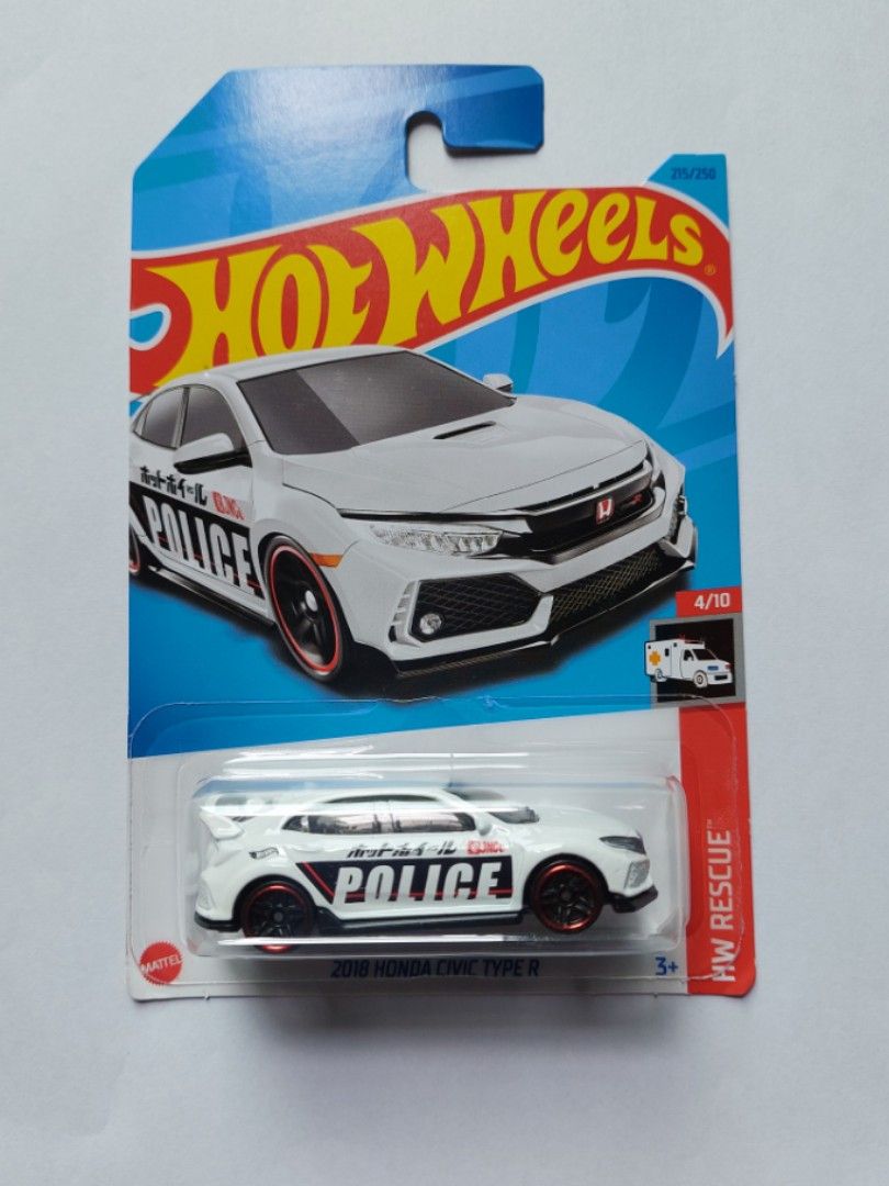 Hot Wheels Honda Civic Type R Police Car, Hobbies & Toys, Toys & Games ...