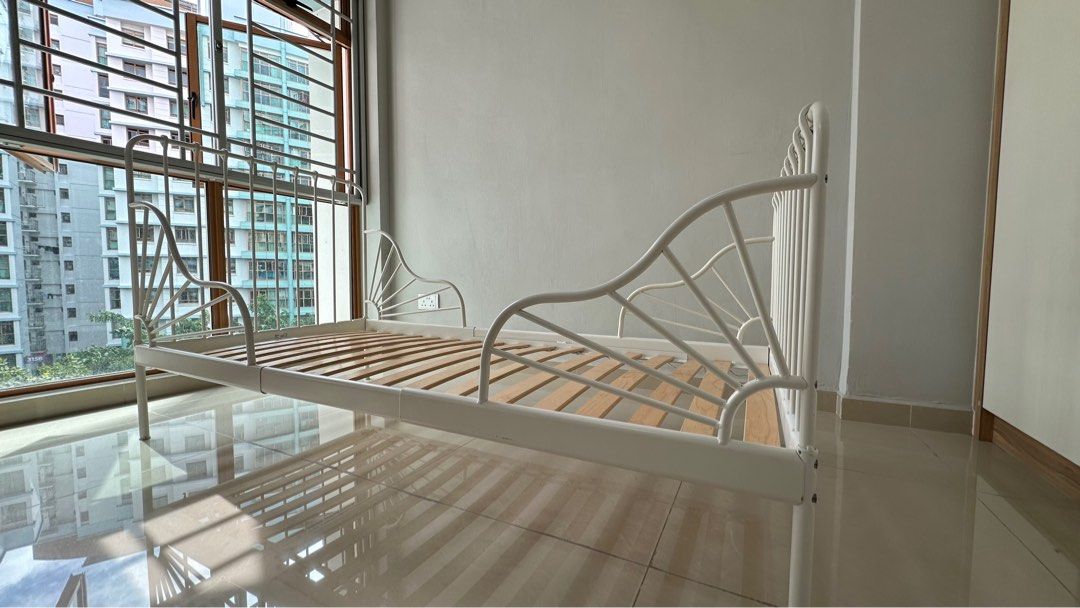 Ikea extendable bed frame, Furniture & Home Living, Furniture, Bed ...