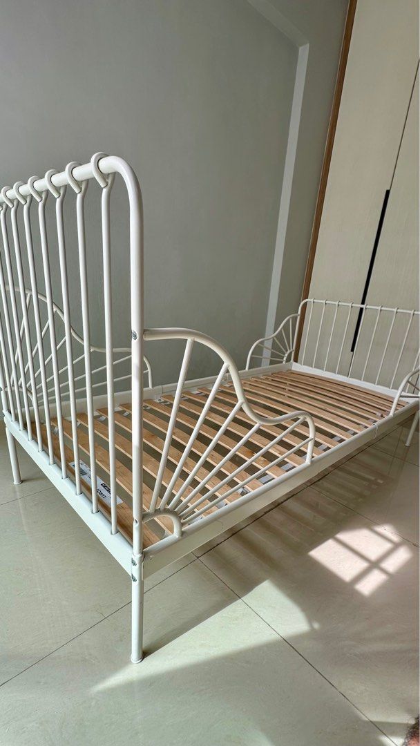 Ikea extendable bed frame, Furniture & Home Living, Furniture, Bed ...