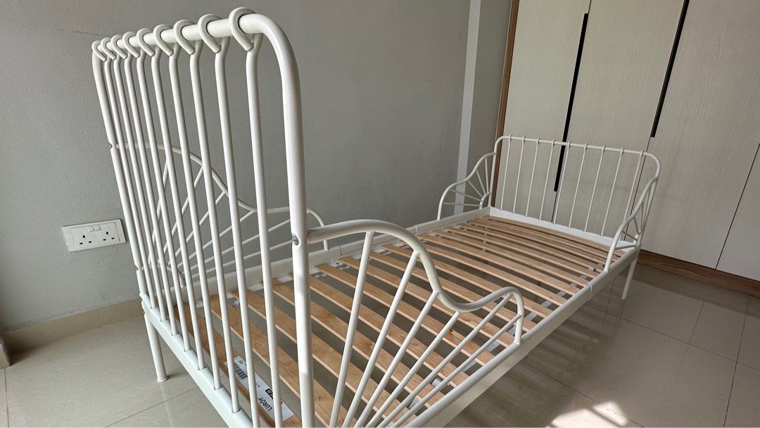 Ikea extendable bed frame, Furniture & Home Living, Furniture, Bed ...