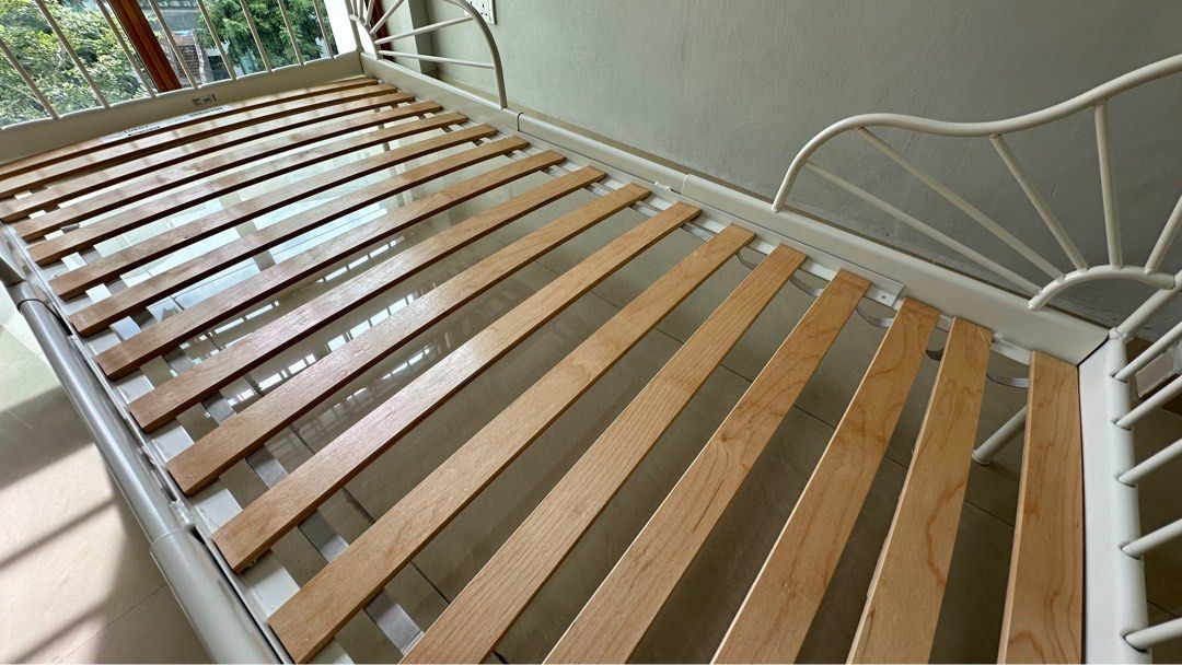 Ikea extendable bed frame, Furniture & Home Living, Furniture, Bed ...