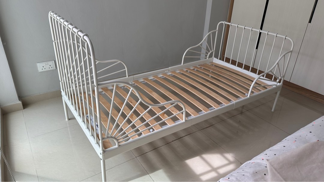 Ikea extendable bed frame, Furniture & Home Living, Furniture, Bed ...